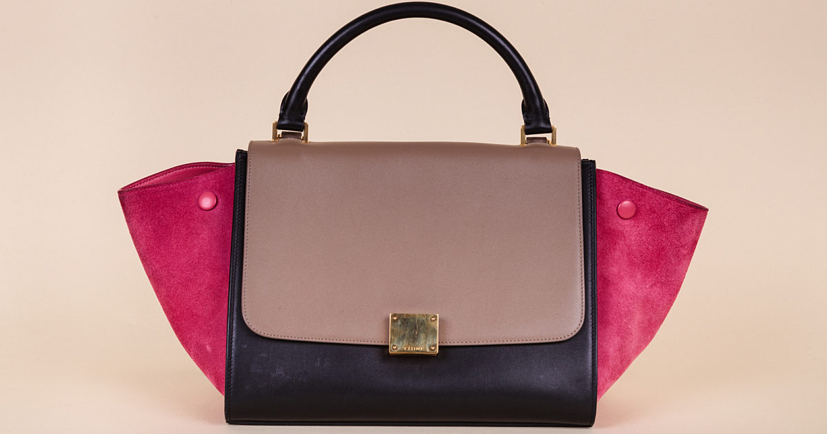 Celine Tri-Color Small Trapeze Handbag | Vivrelle