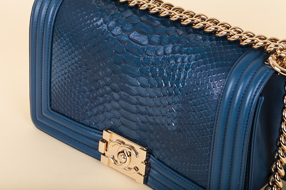Chanel Python Medium Boy Bag | Vivrelle