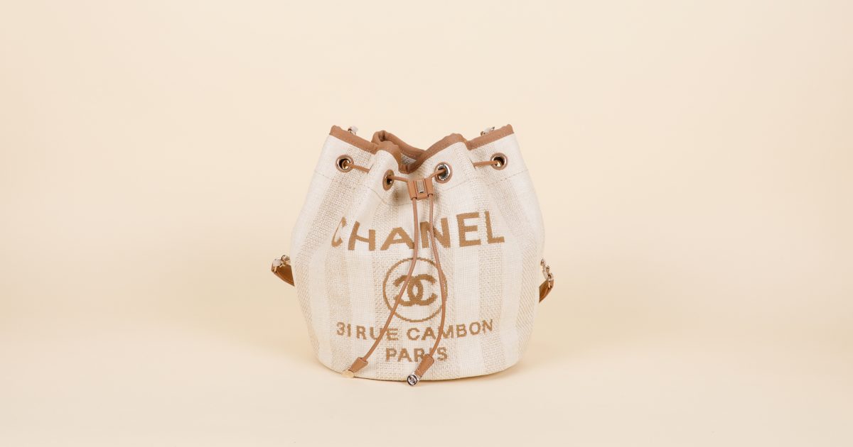 Chanel Raffia Deauville Drawstring Bucket Bag | Vivrelle