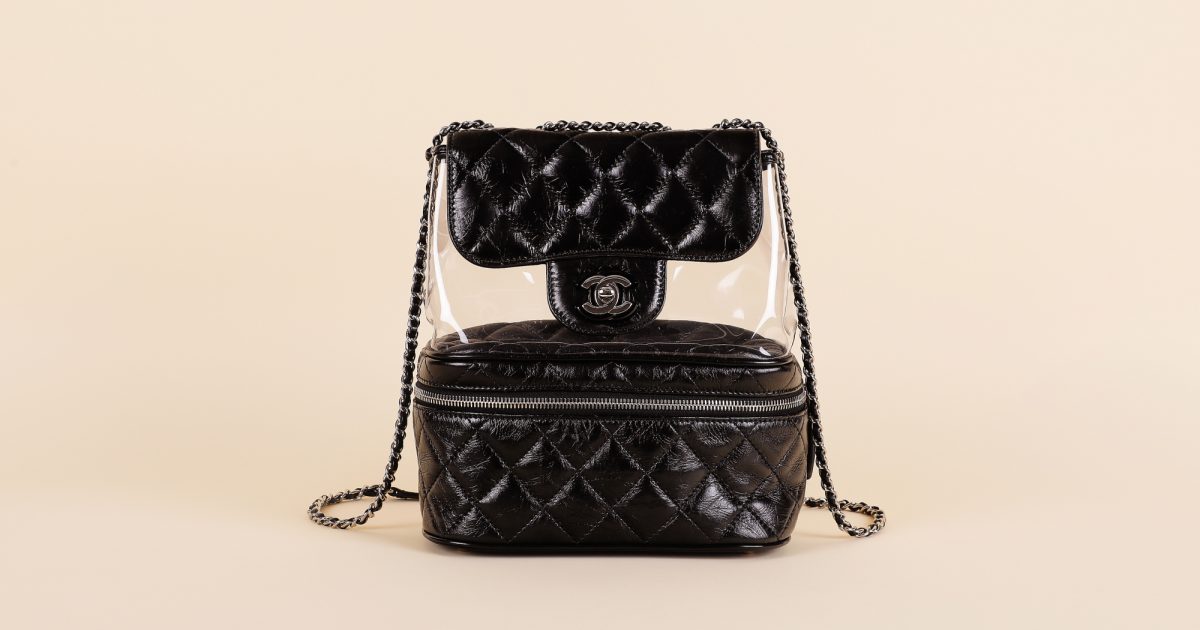 Chanel PVC Transparent Vanity Flap Backpack | Vivrelle