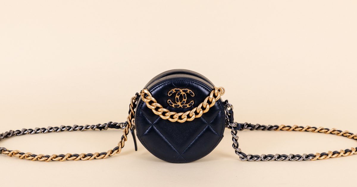 Chanel Lambskin Chanel 19 Round Mini Pouch | Vivrelle