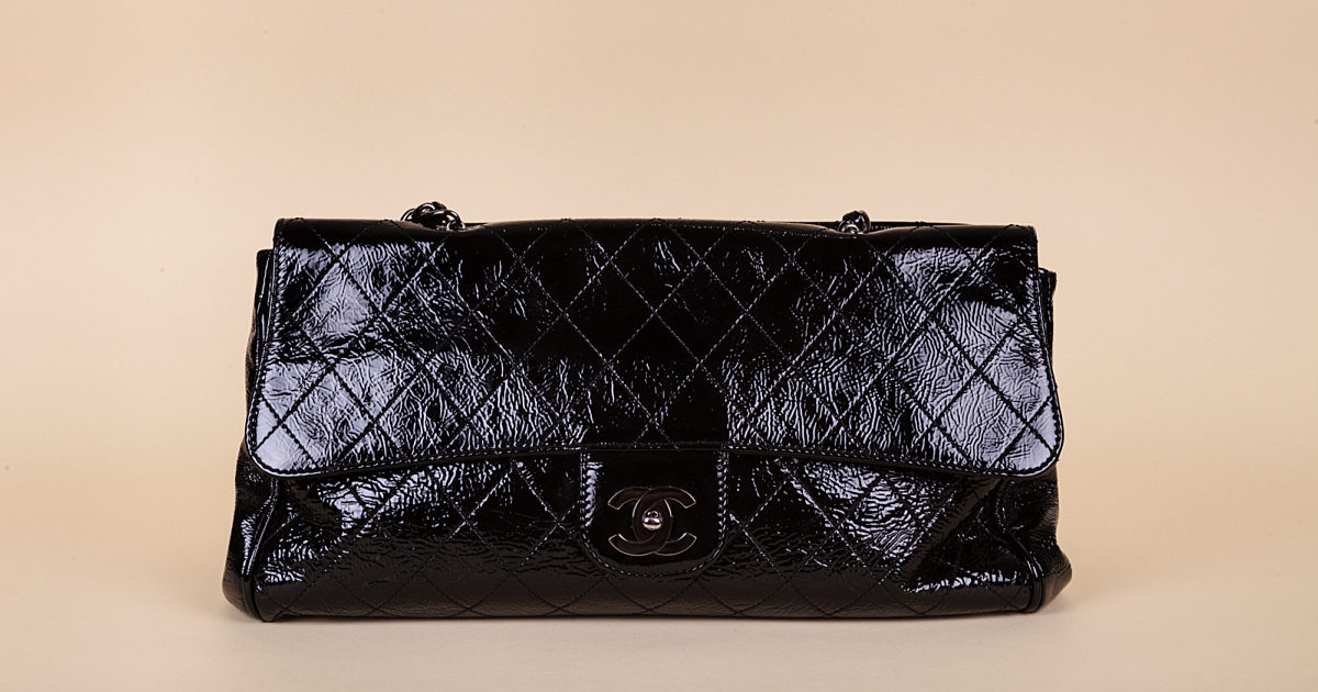Chanel Patent Quilted Large Ritz Bag | Vivrelle