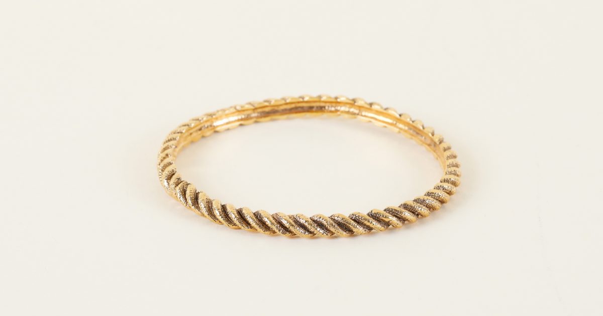 Chanel Vintage Woven Bangle Bracelet | Vivrelle