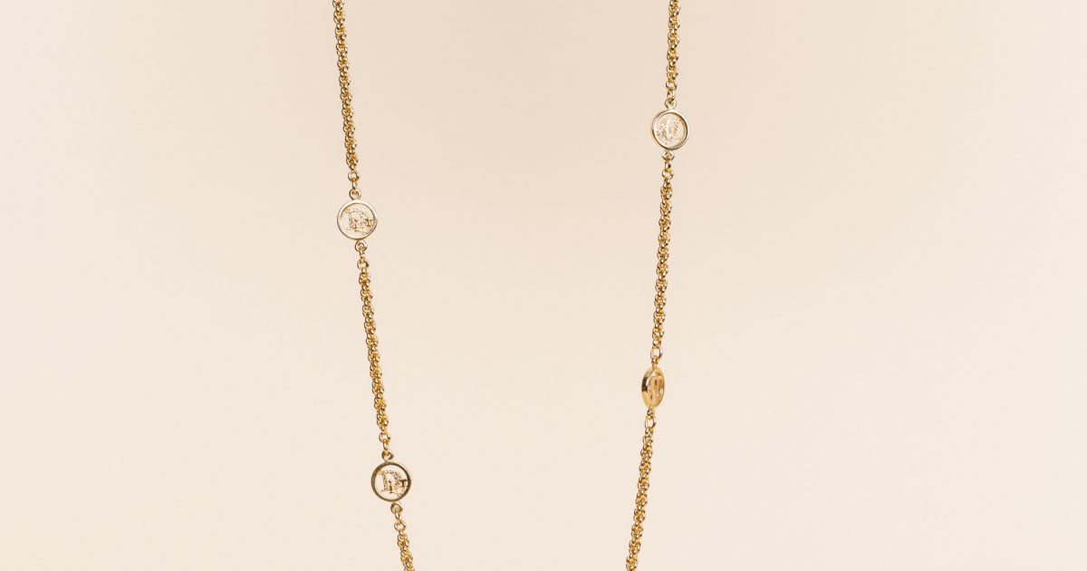 Christian Dior Four Dior Logo Necklace | Vivrelle