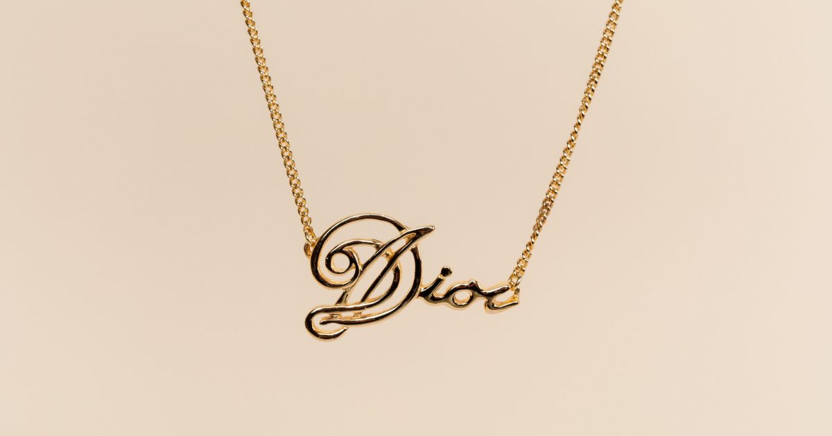 Christian Dior Dior Cursive Logo Necklace | Vivrelle