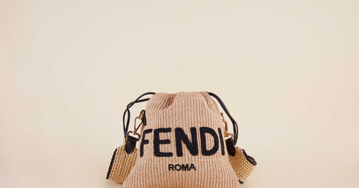 Fendi Raffia Small Pouch Bag | Vivrelle