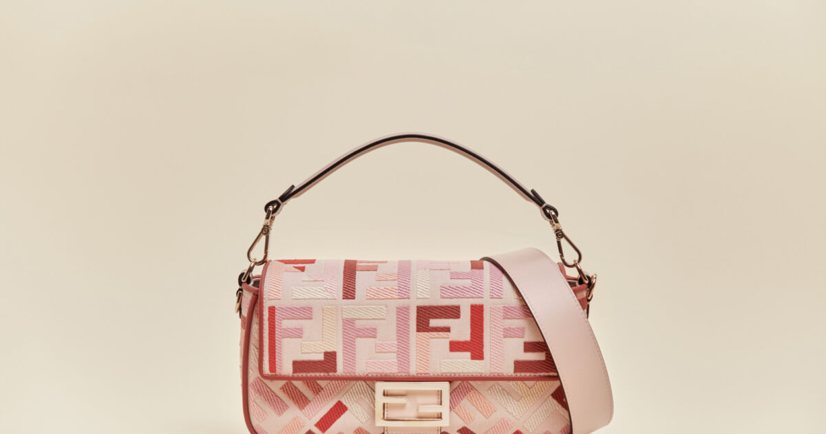 Fendi Canvas FF Medium Baguette Bag | Vivrelle