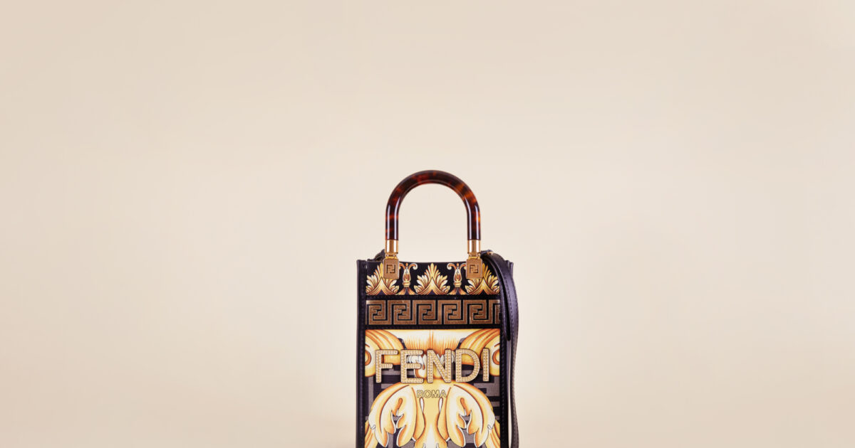 Fendi X Versace Limited Edition Fendace Mini Sunshine Shopper | Vivrelle