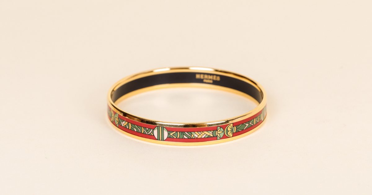 Hermes Pillar Printed Bangle | Vivrelle
