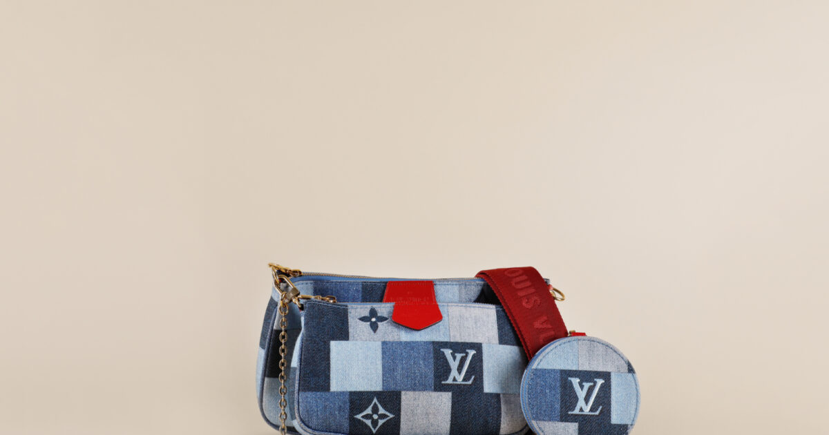 Louis Vuitton Denim Damier Monogram Patchwork Multi Pochette ...