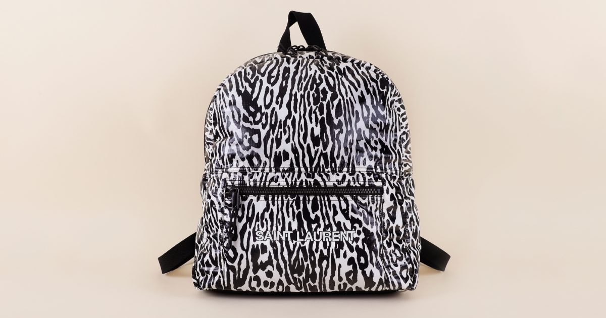 Saint Laurent Nylon Leopard Print Nuxx Backpack | Vivrelle