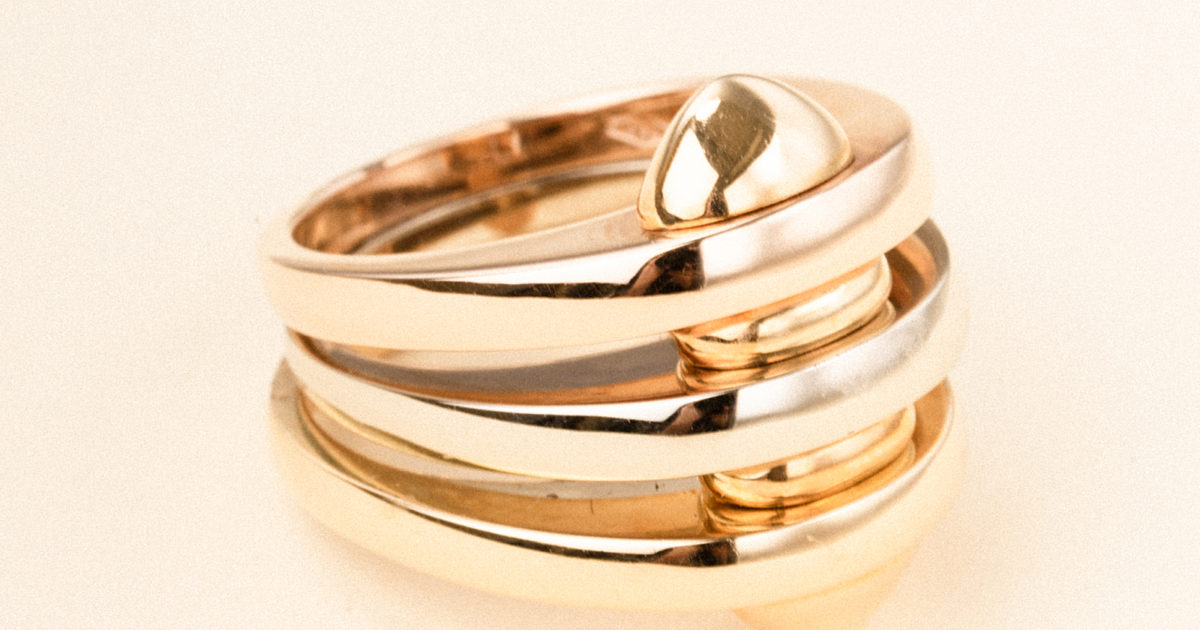 Bvlgari Tri-Color Multistack Ring | Vivrelle