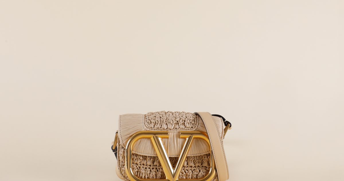 Valentino Raffia Small Supervee Crossbody Bag | Vivrelle